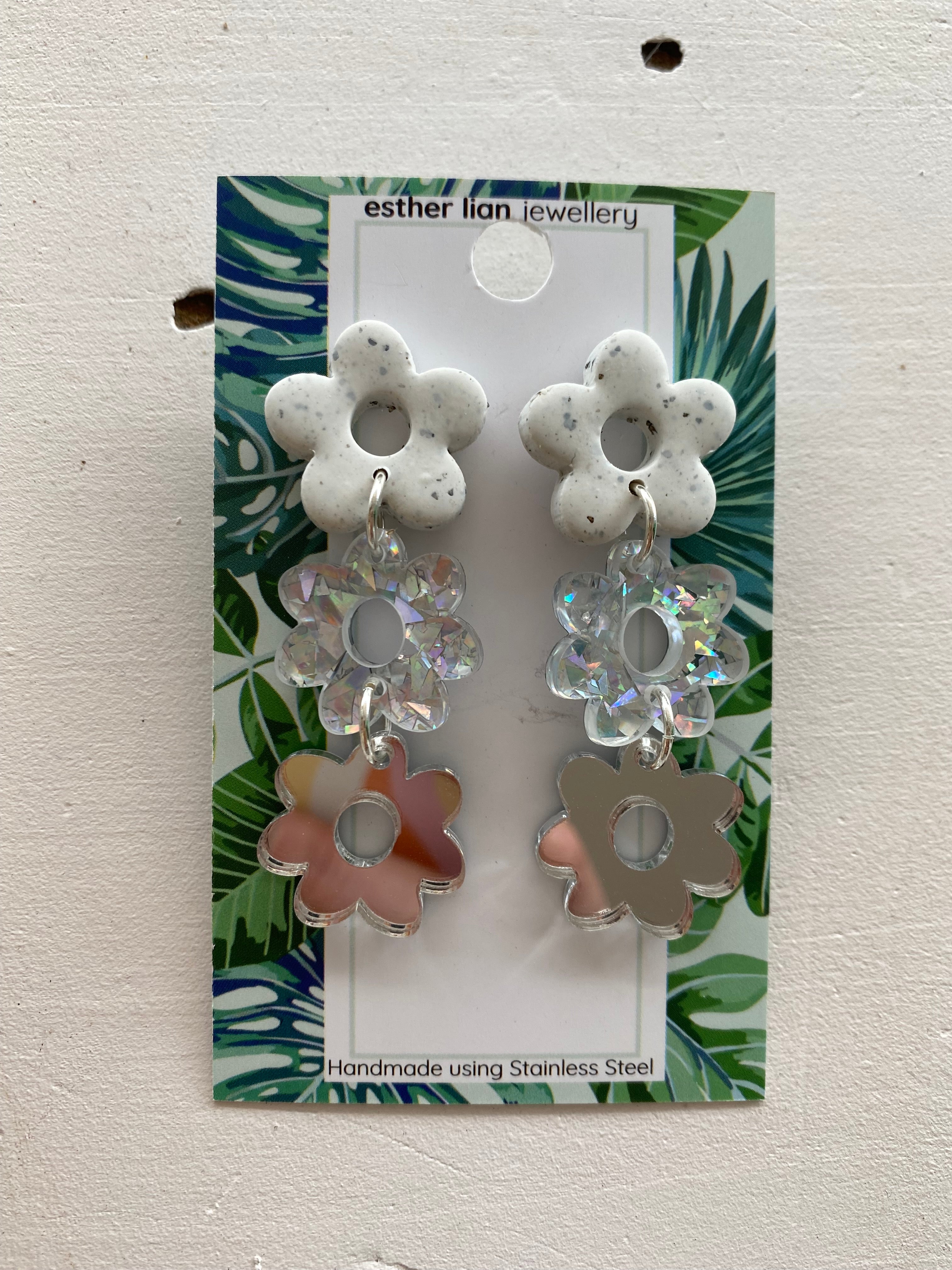 Esther Lian Jewellery- Three Flower Dangles